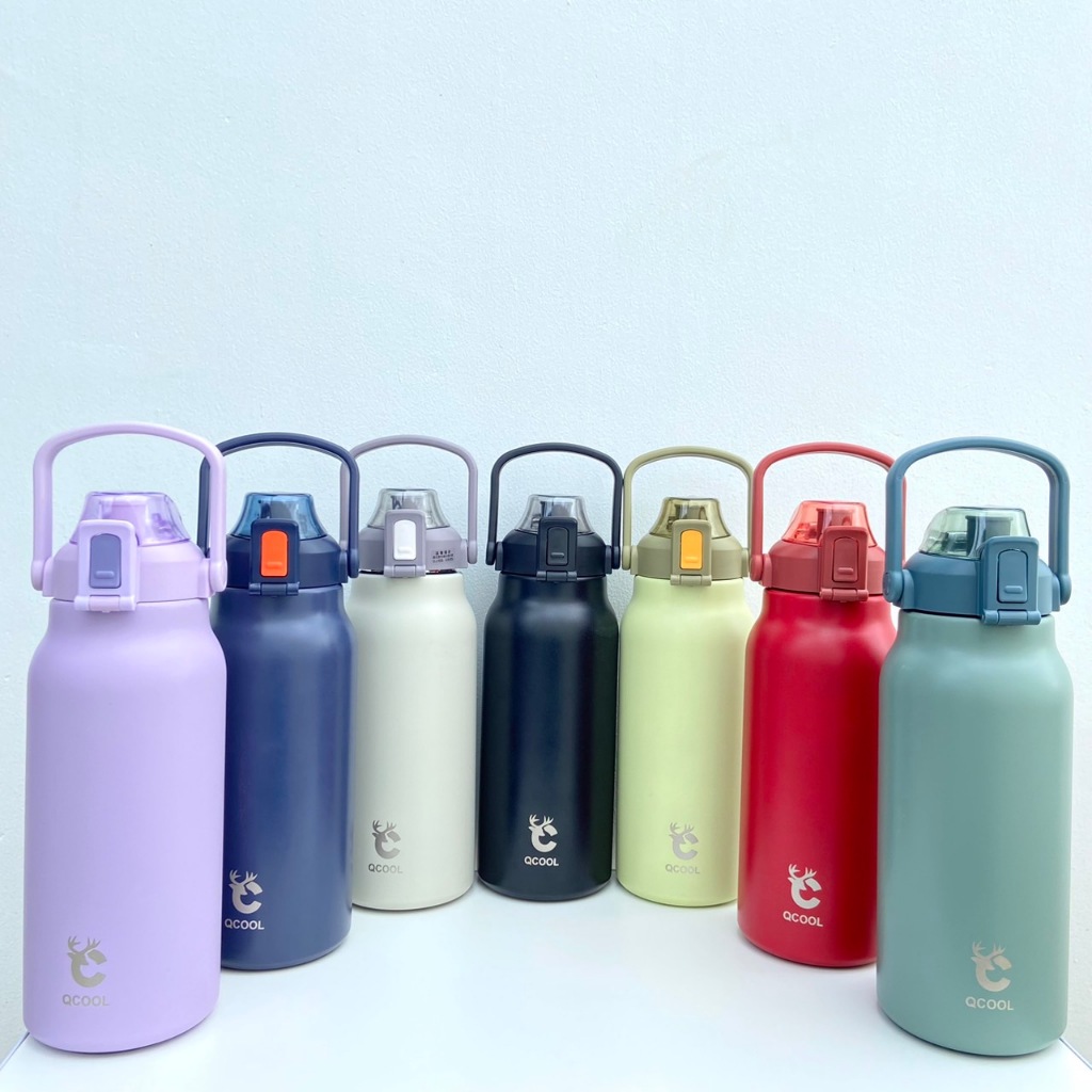 (พร้อมส่ง) Qcool กระติกน้ำ ขวดน้ำ 1.7 ลิตร แท้งค์สแตนเลส 316 เก็บความร้อนเเละเย็น | Shopee Thailand