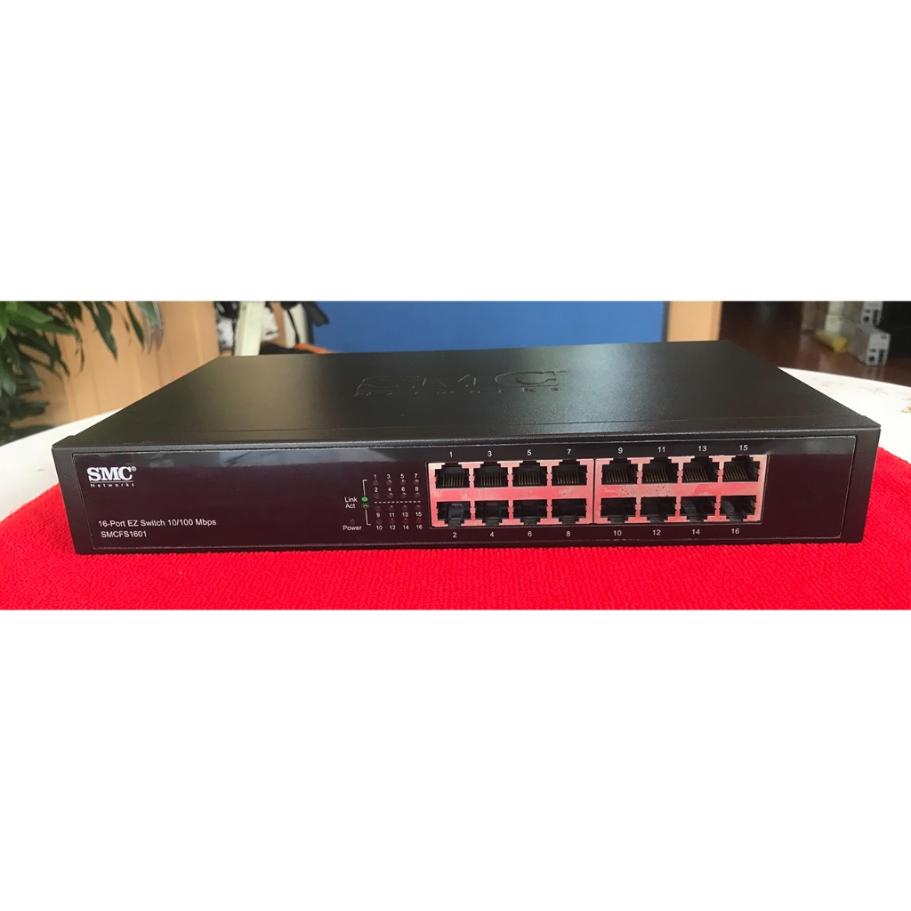 SMC 16 PORT Switching HUB Model SMCFS1601 Port 16 x 10/100 Mbps มือสอง ...