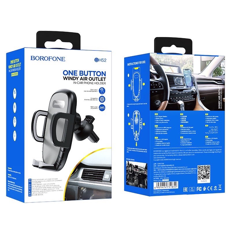 Borofone BH52 ขาตั้งหนีบช่องแอร์ ที่ยึดโทรศัพท์ติดช่องแอร์ Air Outlet ...