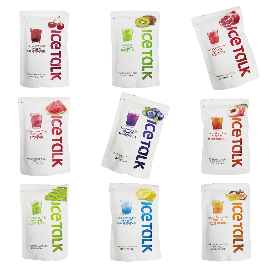 Ice Talk เครื่องดื่มผลไม้จากเกาหลี มี 3 รส ปริมาณ 230 ml EXP. 22/10/23 ...