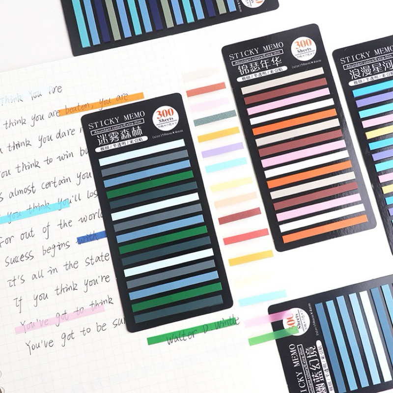 โน๊ตกาว แบบเส้น ( 300 แผ่น ) 27โทนสี กันน้ำ Line -Sticky Note 15สี/แพ็ค ...