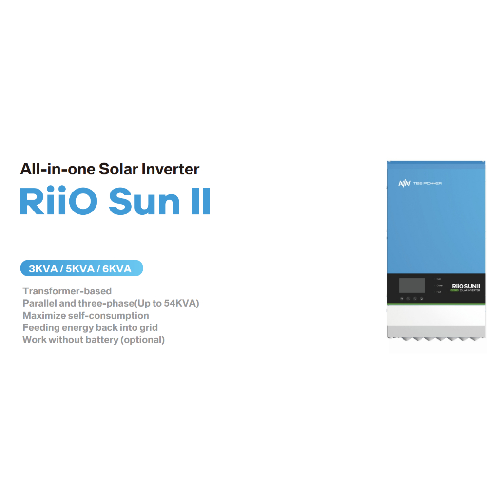 TBB RiiO Sun II - Hybrid offgrid inverter 6kW อินเวอเตอร์ไฮบริดออฟกริด ...