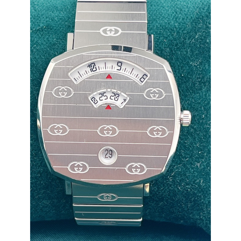 ⌚️Gucci Grip Stainless Steel Bracelet 35mm Unisex Watch YA157401 สภาพ ...