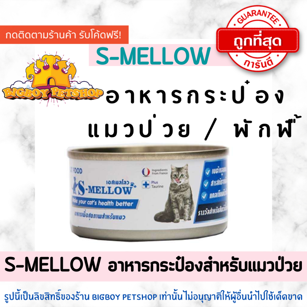 ถูกที่สุด!! S-Mellow อาหารแมวป่วย พักฟื้น 80g | Shopee Thailand