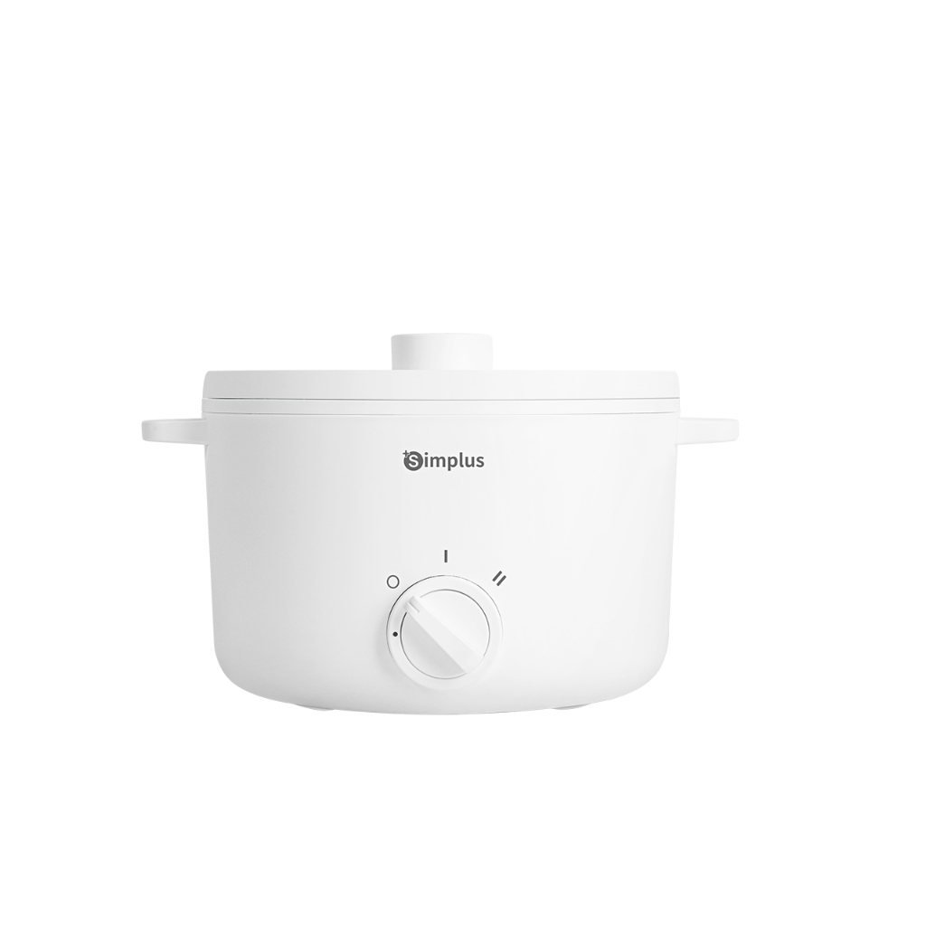 Simplus 3L หม้อไฟฟ้าอเนกประสงค์ 1000W กระทะเคลือบเซรามิก ความร้อน 2 ฟรี สก๊อตไบร์ท DZGH010 ...