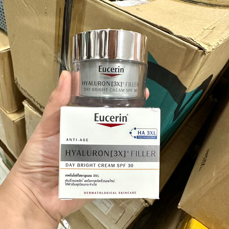 Eucerin Hyaluron 3X Filler Day Bright Cream SPF30 Anti- AGE 20ml NoBox & 50ml | Shopee Thailand