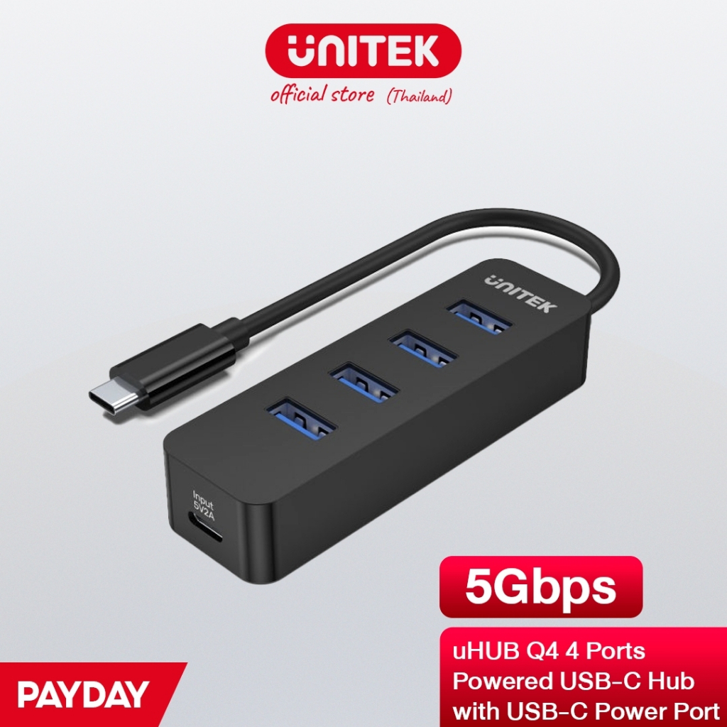 Unitek ฮับ 4 Ports USB 3.0 Hub สามารถต่อไฟเลี้ยงแบบ Type-C ได้ มีทั้ง ...