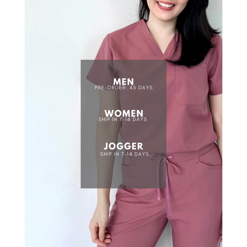 REKA SCRUBS - สี NewYork Pink - BEATRIX (ชุดสครับแพทย์ พยาบาล พร้อมปัก ...