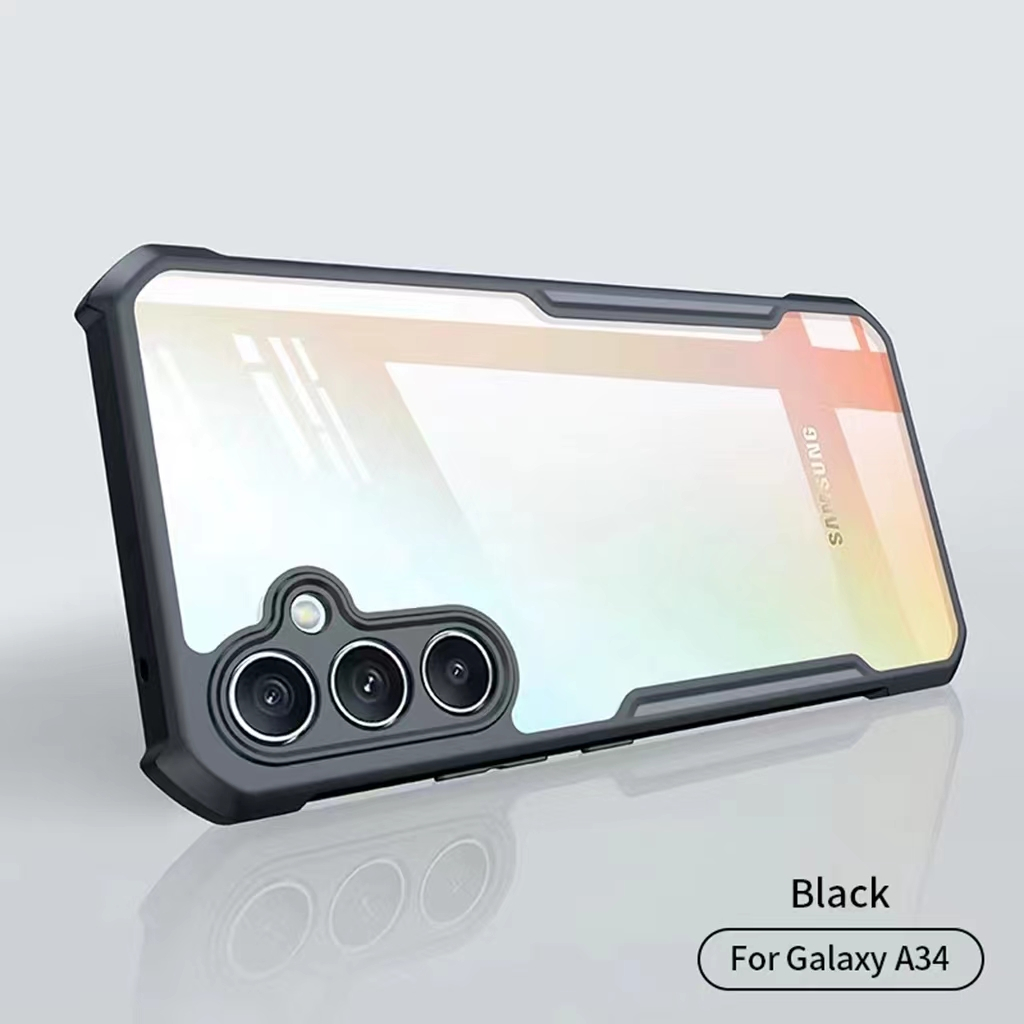 เคสใสขอบสี หลังใส ใช้สำหรับ Samsung S24FE A06 A16 A55 A35 A25 A15 A05 A05S A14 A54 A34 A24 เคสใส ...