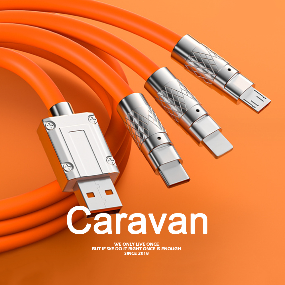 Caravan Crew 3 in 1 Cable TYPE-C Micro for ไอโฟน สายชาร์จเร็ว สายชาร์จ ...