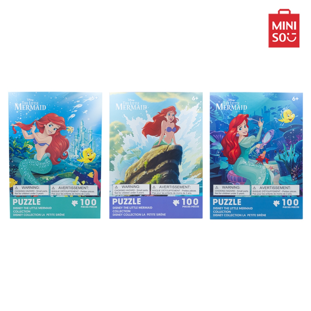 MINISO ตัวต่อ จิ๊กซอว์ 100 ชิ้น คอลเลคชั่น Disney The Little Mermaid ...