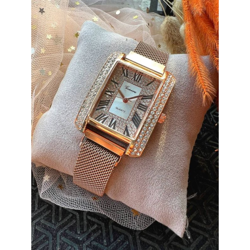 Gennevaหน้าเหลี่ยมยาวขอบเพชรมายเเม่เหล็ก | Shopee Thailand