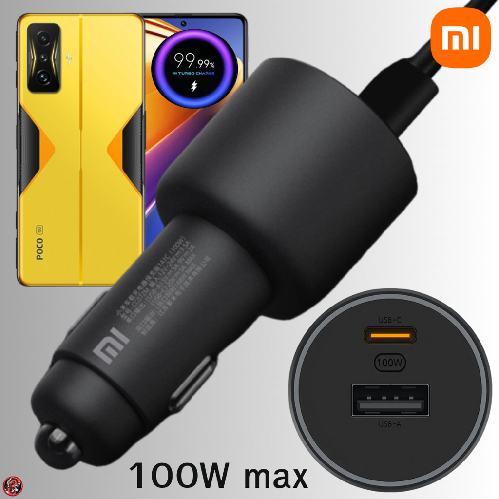 ที่ชาร์จในรถยนต์ POCO Car Charger 100W Max Turbo Charging Duo-Port Usb ...