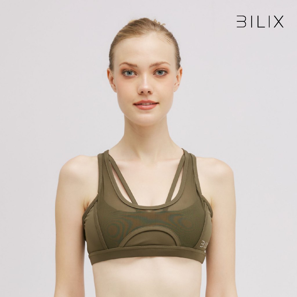 BILIX Nep Top Bra (GREEN) สปอร์ตบรา พรางหุ่น ดีไซน์เอกลักษณ์เฉพาะตัว เส้นสายช่วยเพิ่มความเซ็กซี่ ...