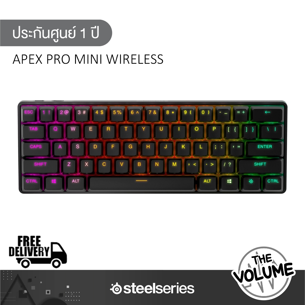 SteelSeries รุ่น Apex Pro Mini Wireless คีย์บอร์ดเกมมิ่ง RGB (รับประกันศูนย์ 1 ปี) | Shopee Thailand