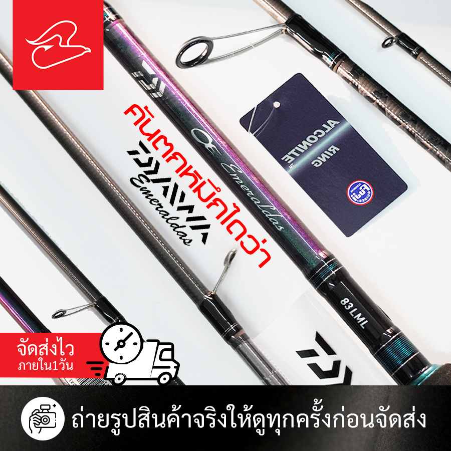 คันตกหมึกไดว่า Daiwa Emeraldas 83ML, 86ML ไกด์ฟูจิ ยาว 8 ฟุต 3 และ 8 ฟุต 6 และแบบทิปรัน 66M-S ...
