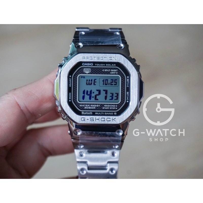 CASIO G-SHOCK Silver Full Metal GMW-B5000D-1, GMW-B5000D-1A, GMW-B5000D ...
