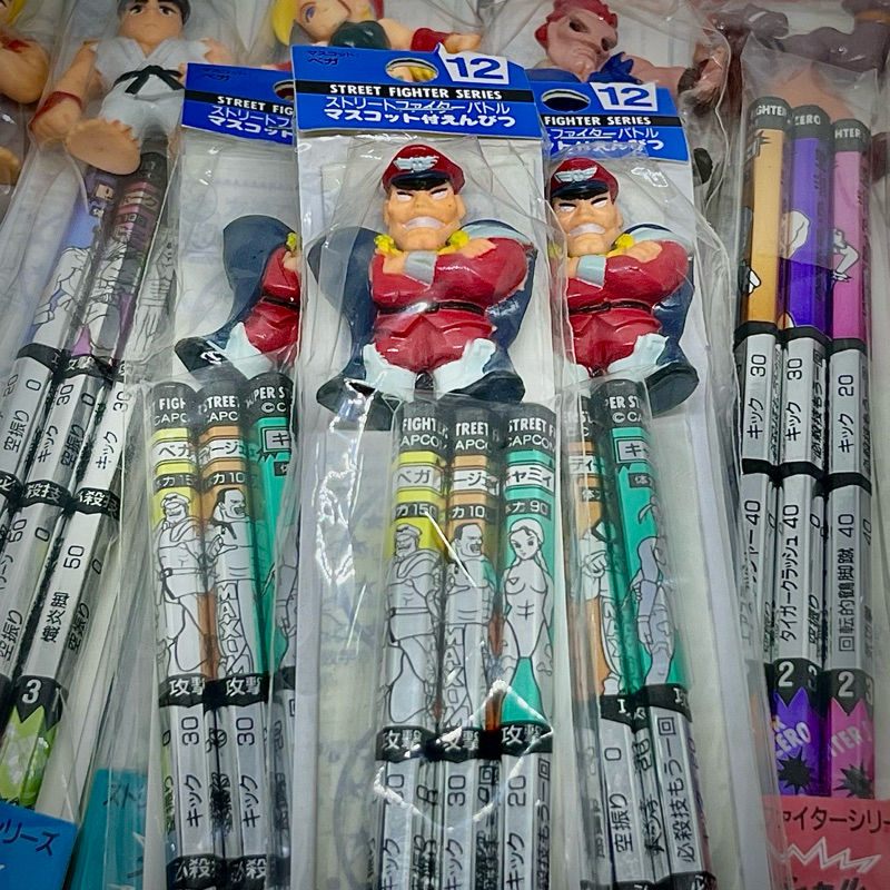 Street Fighter figure mini doll pencil set rare capcom made in Japan ...