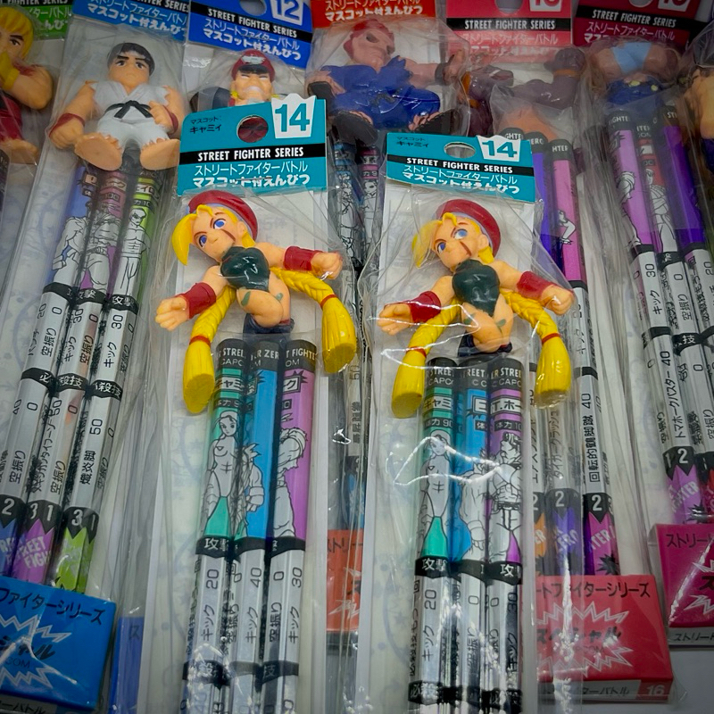 Street Fighter figure mini doll pencil set rare capcom made in Japan ...