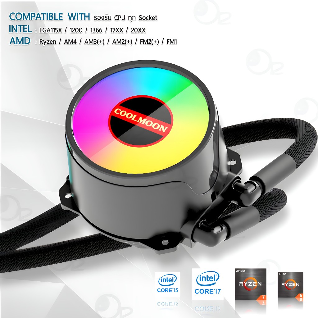 9Gadget - ชุดน้ำระบายความร้อน CPU / PC RGB ชุดน้ำระบบปิด 1 2 3 ตอน ...