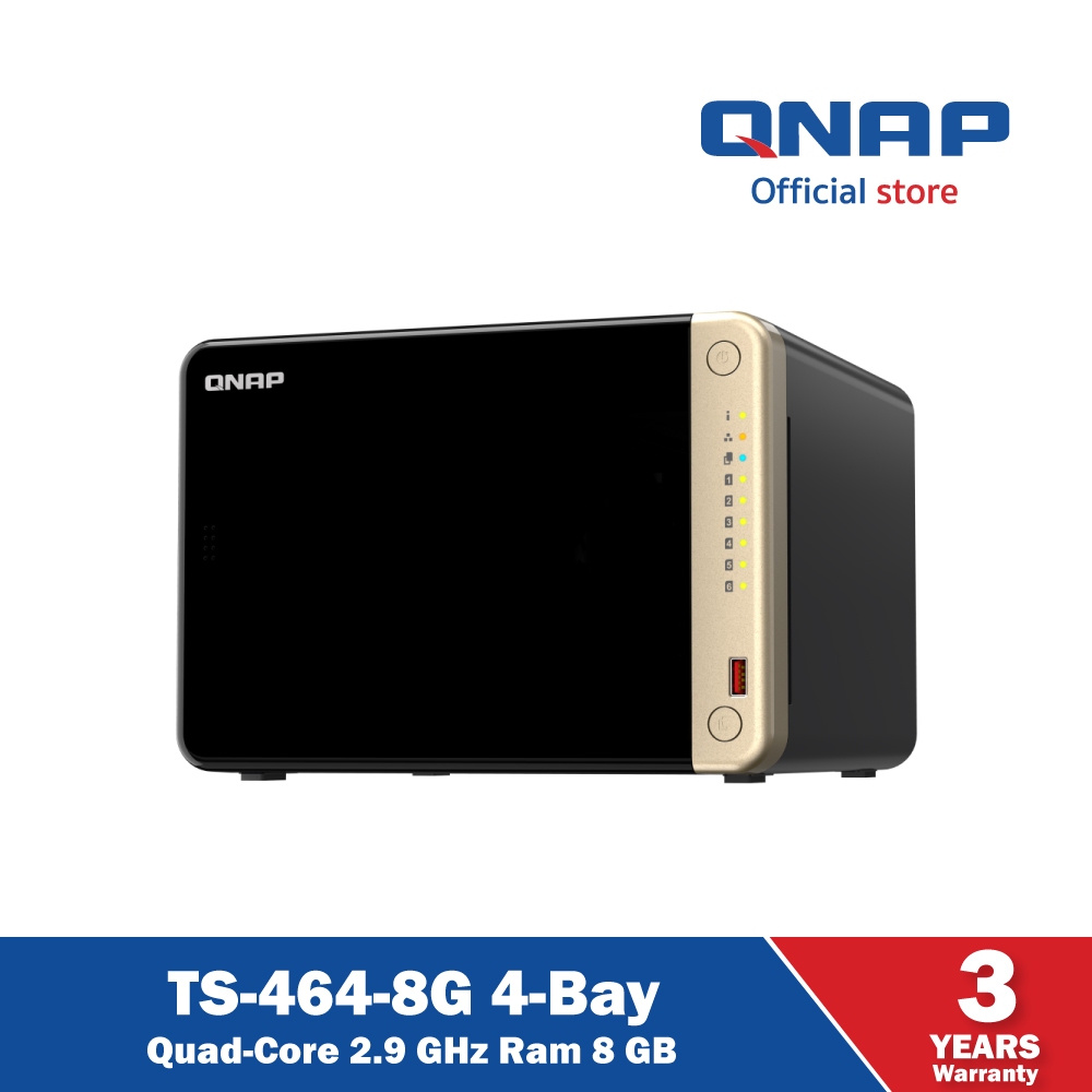 QNAP TS-664-8G (อุปกรณ์จัดเก็บข้อมูลบนเครือข่าย) 6-Bay RAM 8 GB CPU Intel® Celeron® มาพร้อมพอร์ต ...