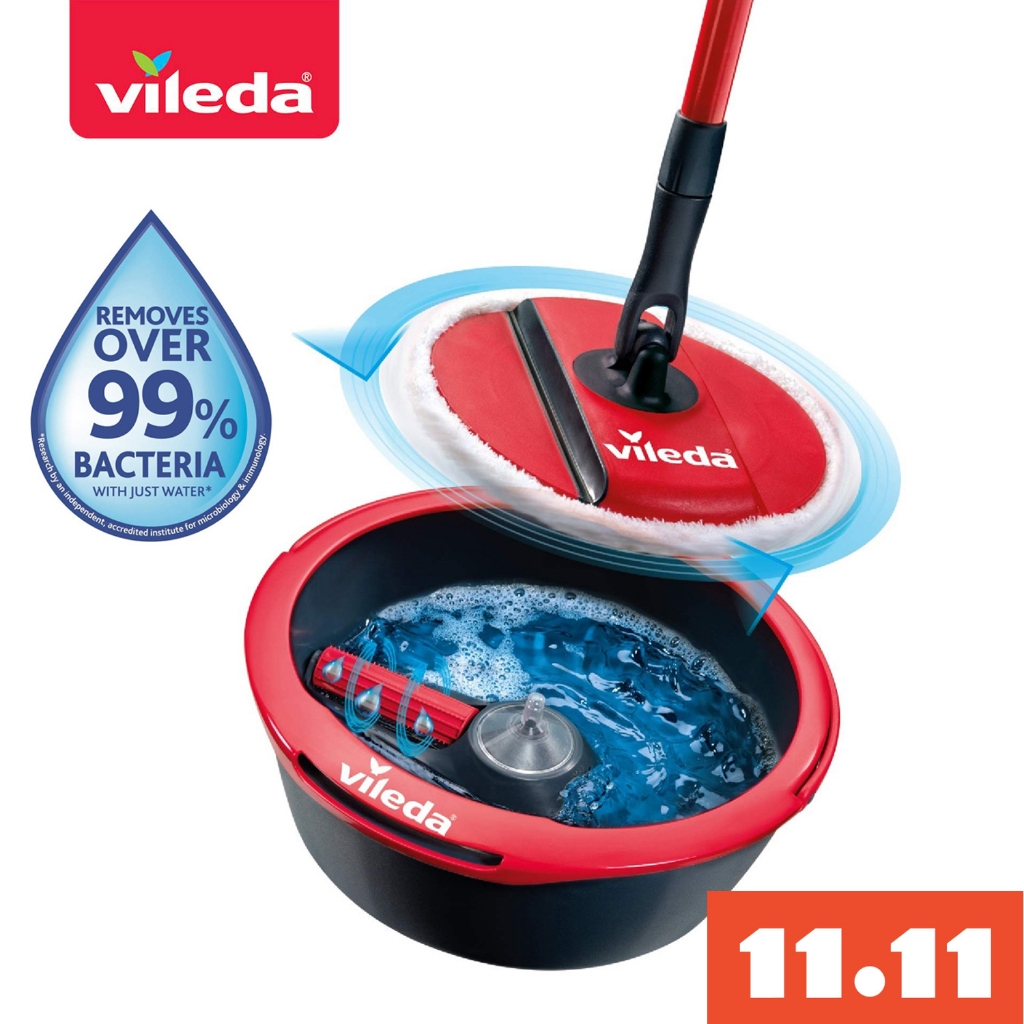 Vileda Spin & Clean วิเลดา ถังปั่นสปินแอนด์คลีน ไม้ม็อบ ถังปั่น ทำความ ...