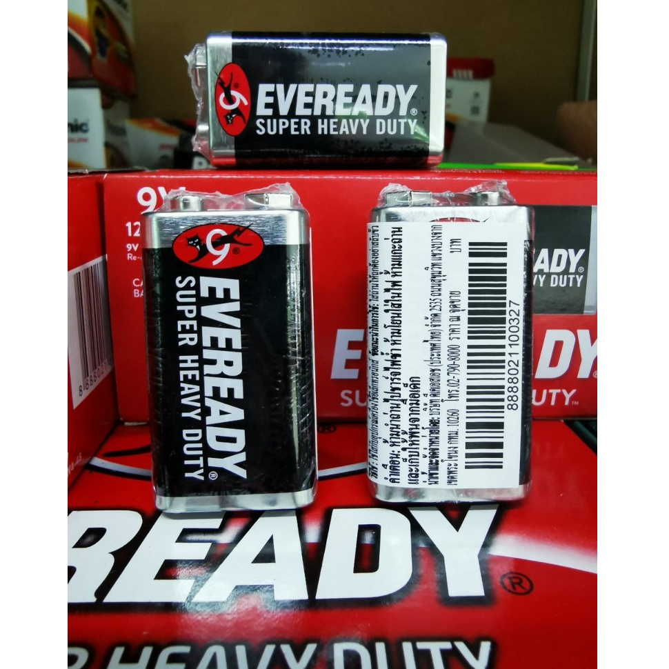 EVEREADY Super Heavy Duty Carbon Zinc ถ่าน ไซส์ 9V (6F22) แท้ประกันศูนย์-ถ่านตราแมว 9 ชีวิต ...