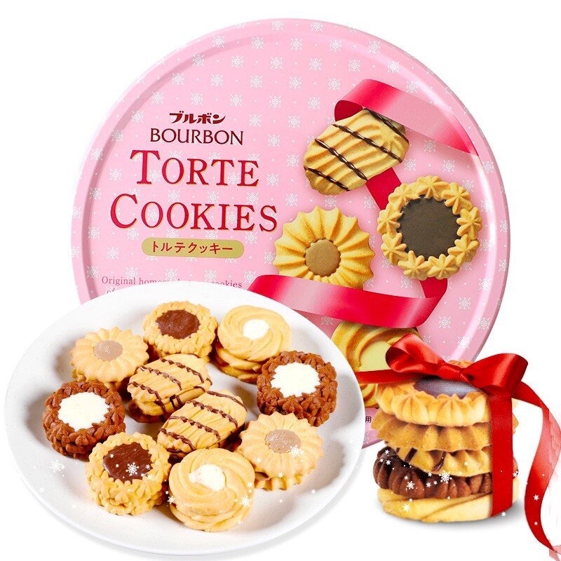 (พร้อมส่ง)Bourbon Torte Butter Cookie เบอร์บอน คุกกี้ นำเข้าจากญี่ปุ่น ...