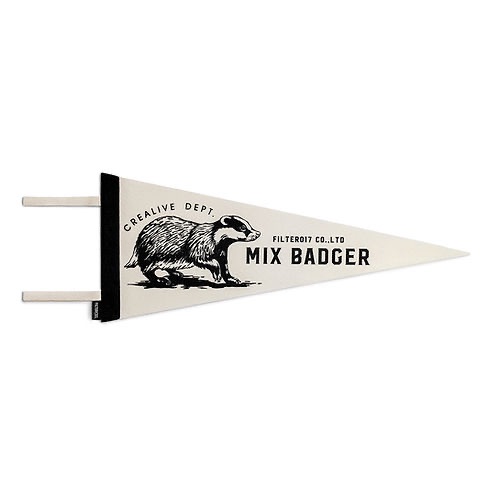 Filter017 x 九口山 Mix Badger Pennant White | Shopee Thailand