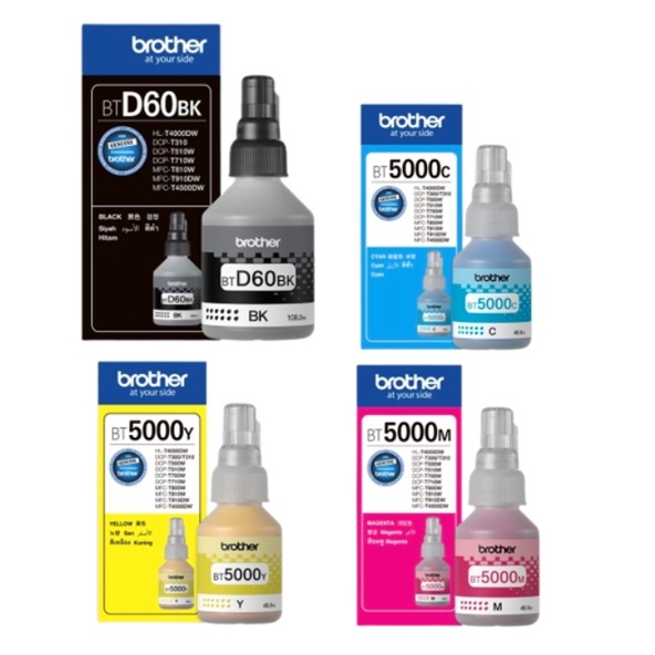 แท้100% Brother หมึก BT-D60BK,BT5000C/M/Y4สี DCP-T220 T310 T420W T510W ...
