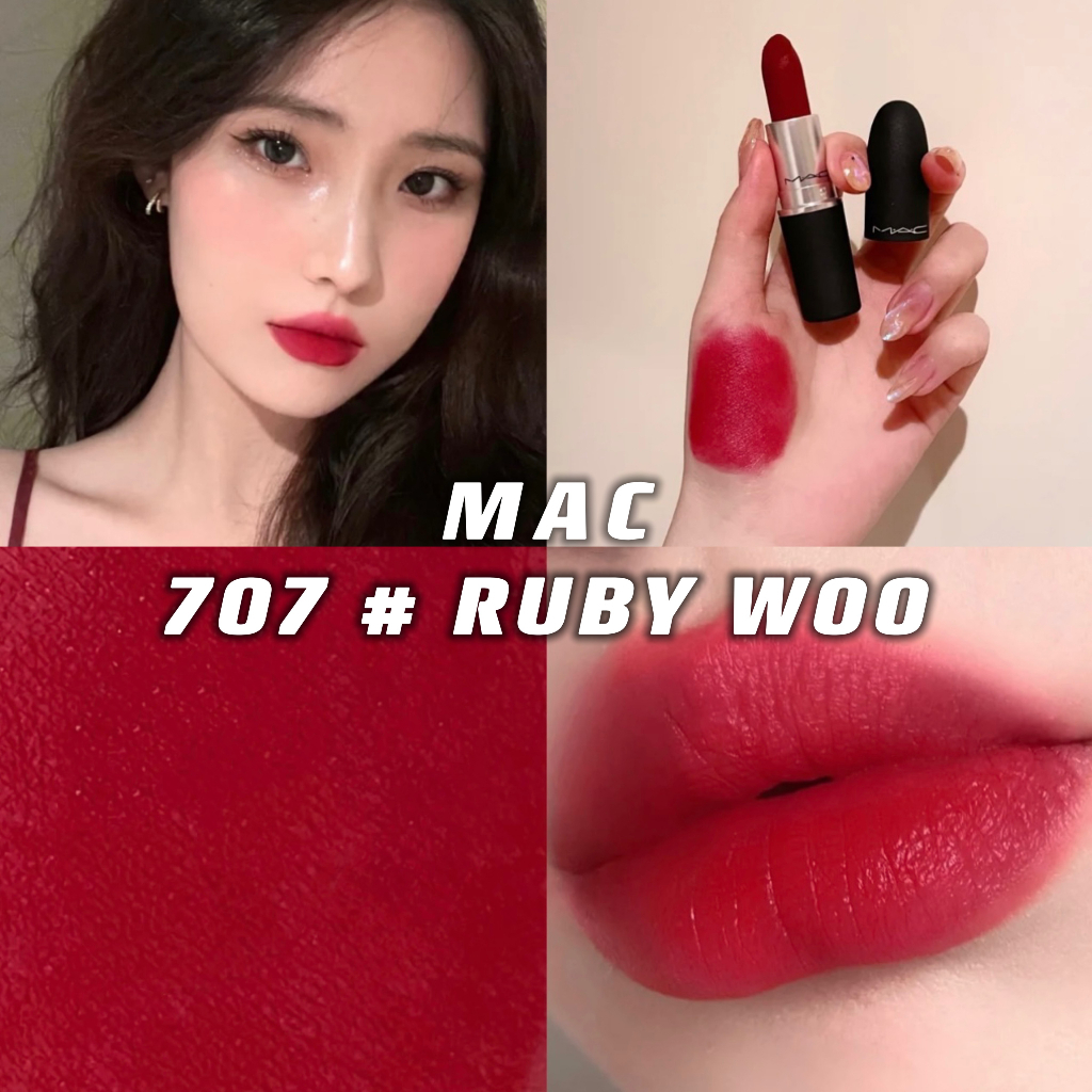 ลิปสติกM.A.C Powder Kiss Lipstick ลิปสติกแม คลิปmac Matte#314#316#923 พร้อมกล่องและถุงแบรนด์ แถม ...