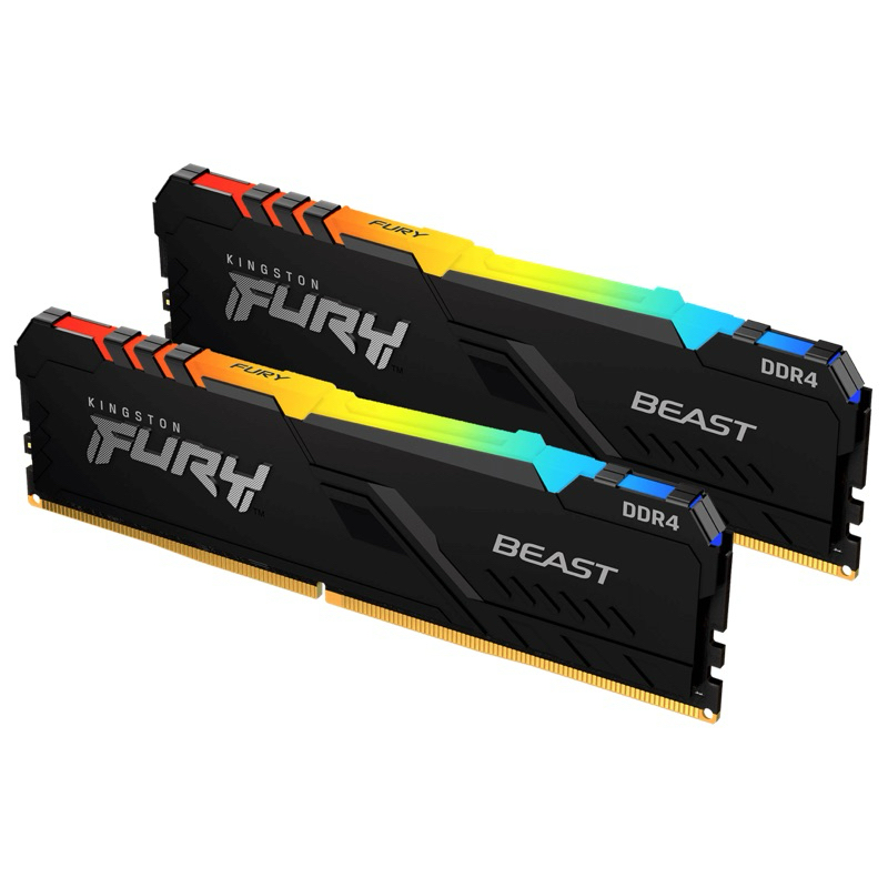 RAM KINGSTON FURY BEAST DDR4 RGB (BLACK) 16GB (8GBx2) DDR4 2666MHz | Shopee Thailand