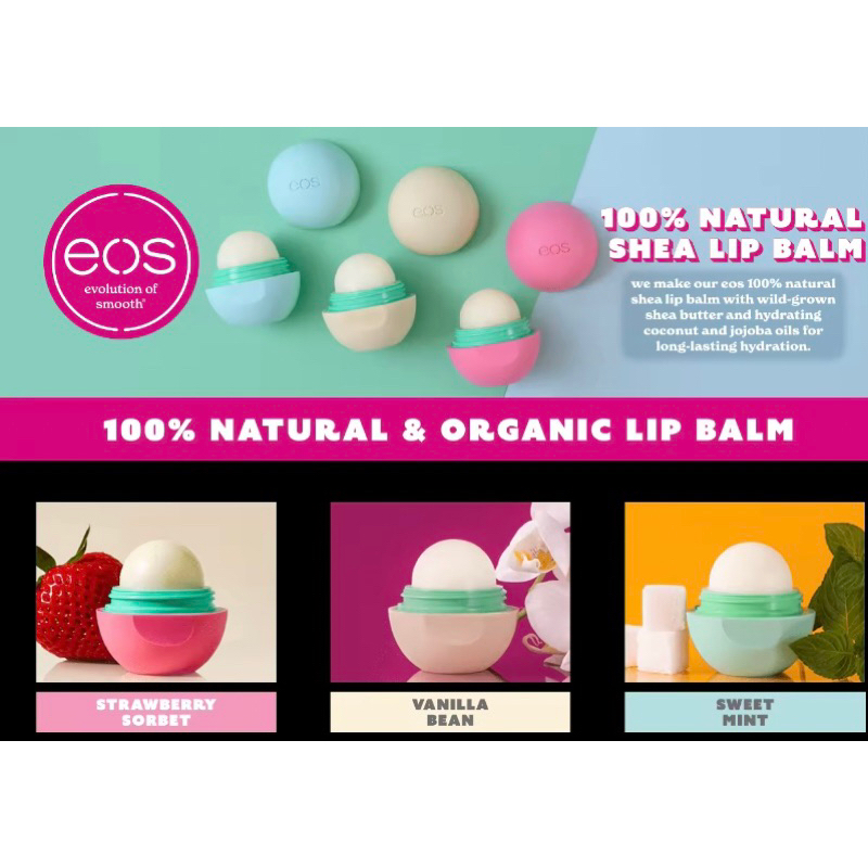 ลิปบาล์ม EOS lip balm (evolution of smooth) พร้อมส่ง | Shopee Thailand