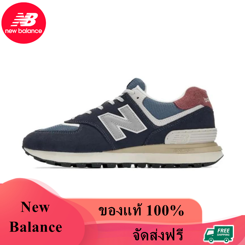 New Balance 574 ของแท้ 100% NB Navy Grey U574LGFN Sneaker รองเท้าผ้าใบ ...