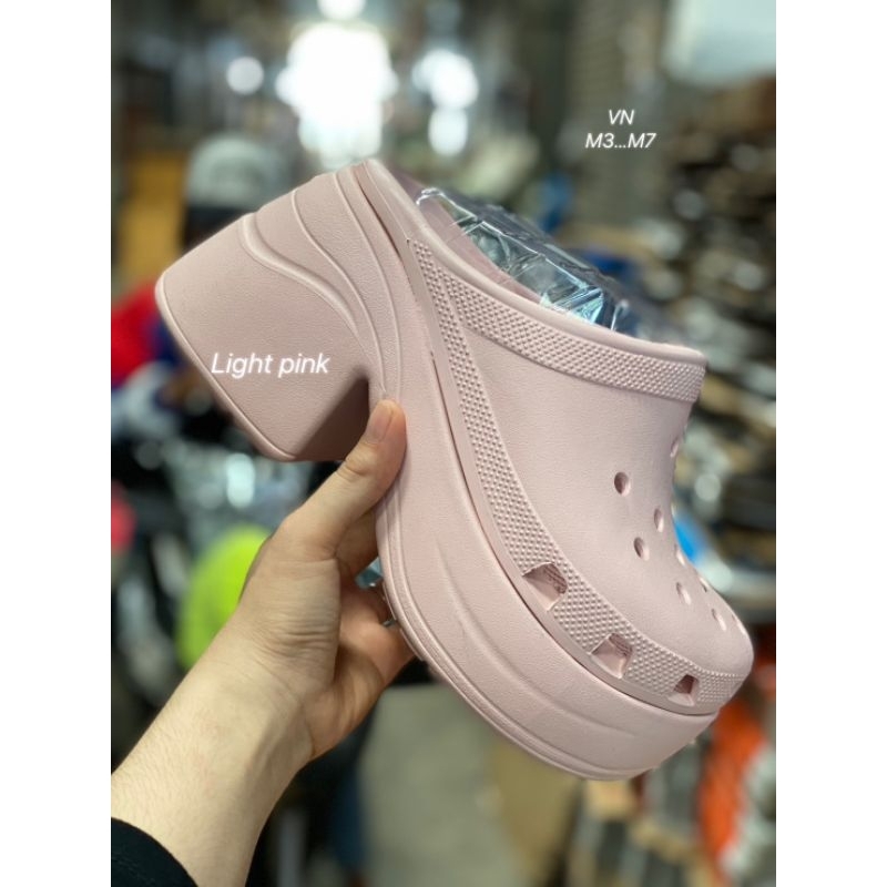 รุ่นใหม่!!รองเท้าแตะส้นสูง crocsใส่ผู้หญิงW5-W9สู่สูง9cm | Shopee Thailand