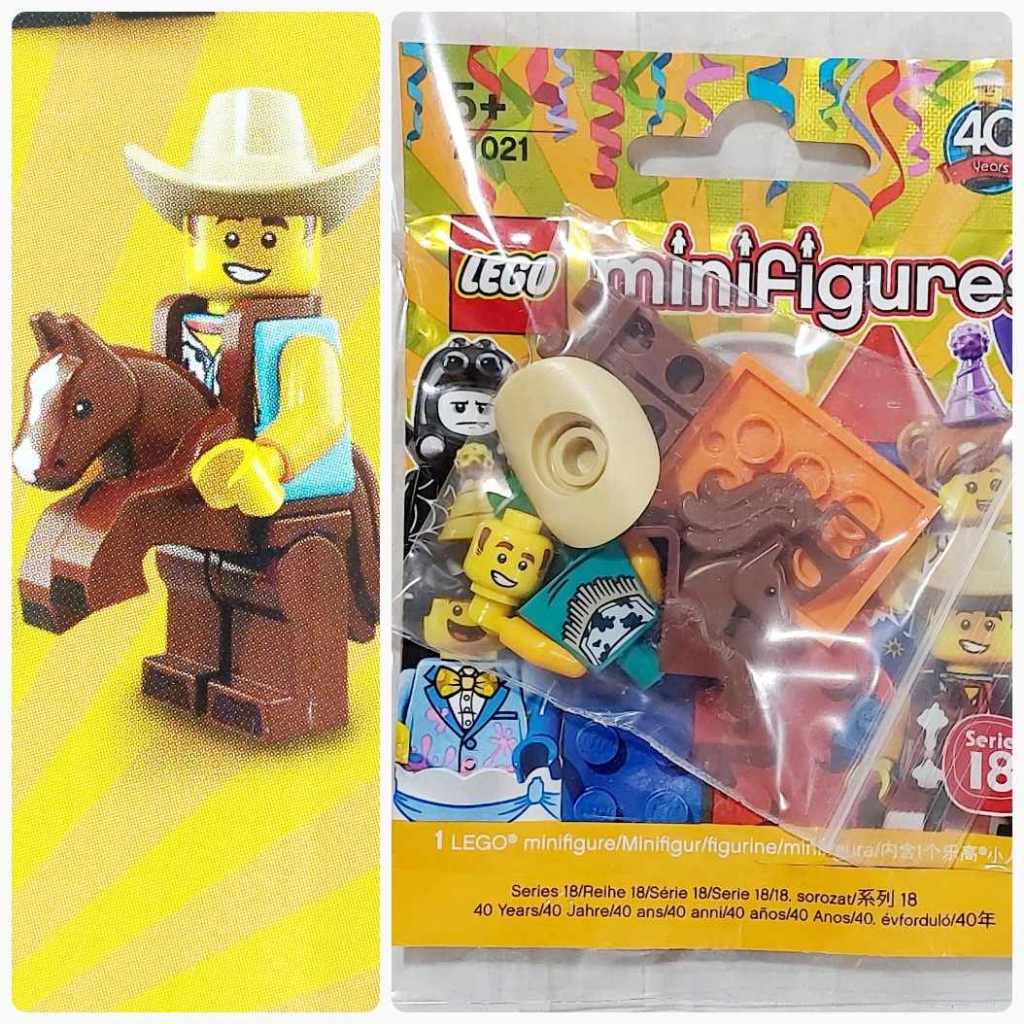 LEGO® ลิขสิทธิ์แท้ Minifigure series 18 🌵 Lego cowboy No.15 : หุ่นเลโก้ ...