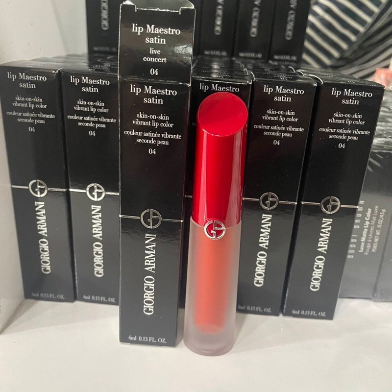 Giorgio Armani Lip Maestro Satin 4 ml. สี 04 Live Concert | Shopee Thailand