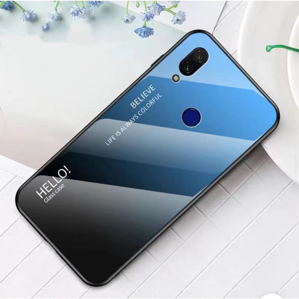 ส่งจากไทย เคสกระจก ใช้สำหรับ Xiaomi Redmi 7 Redmi Note7 Note7pro กัน ...