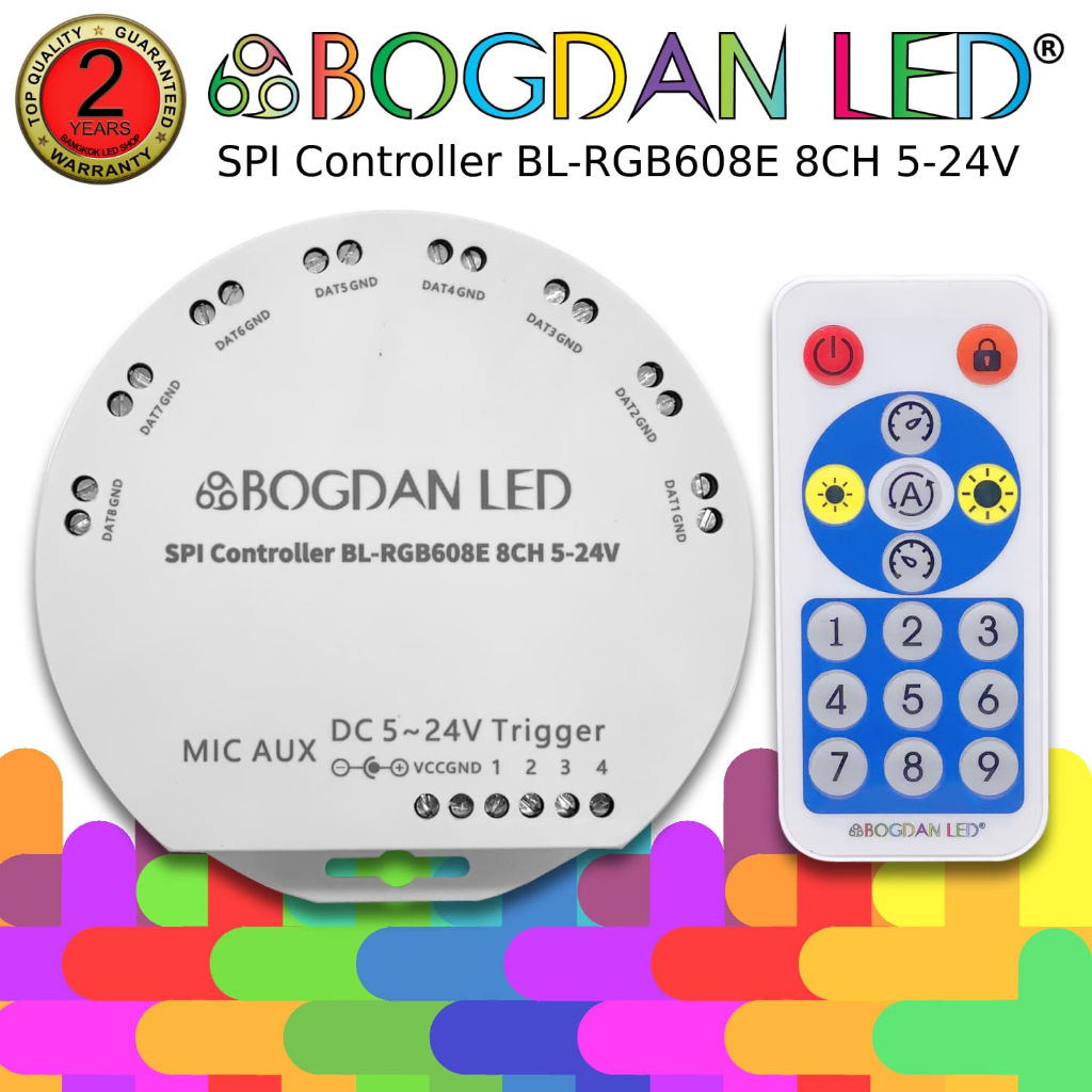 SPI Controller BL-RGB608E 8CH 5-24V LED Pixel Controller ยี่ห้อ ...