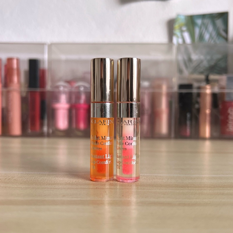 Clarins instant light lip comfort oil mini 2.8ml สี04 , 05 ตี99% เทสสี ...