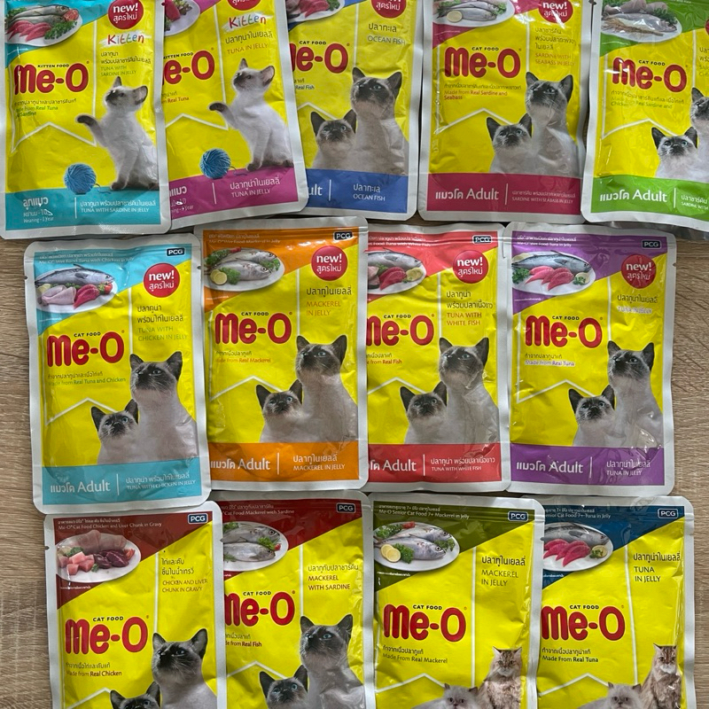 อาหารเปียกแมว เพ้าช์แมว มีโอ Meo 80 กรัม | Shopee Thailand