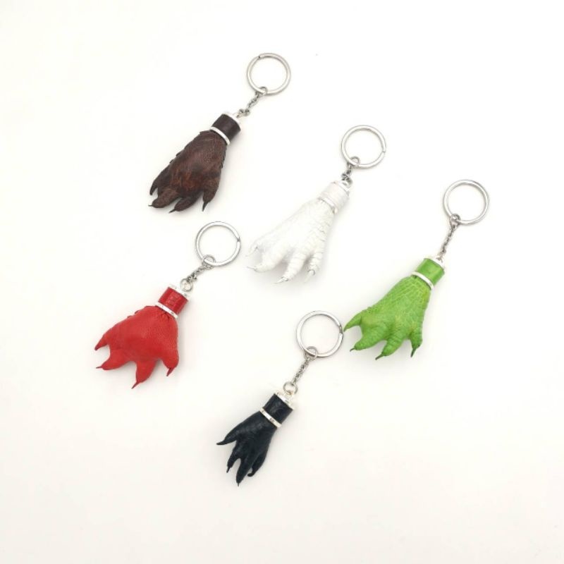 Prang Crocodile Leather Foot Key Chain - 4 fingers พวงกุญแจ เท้าจระเข้ ...