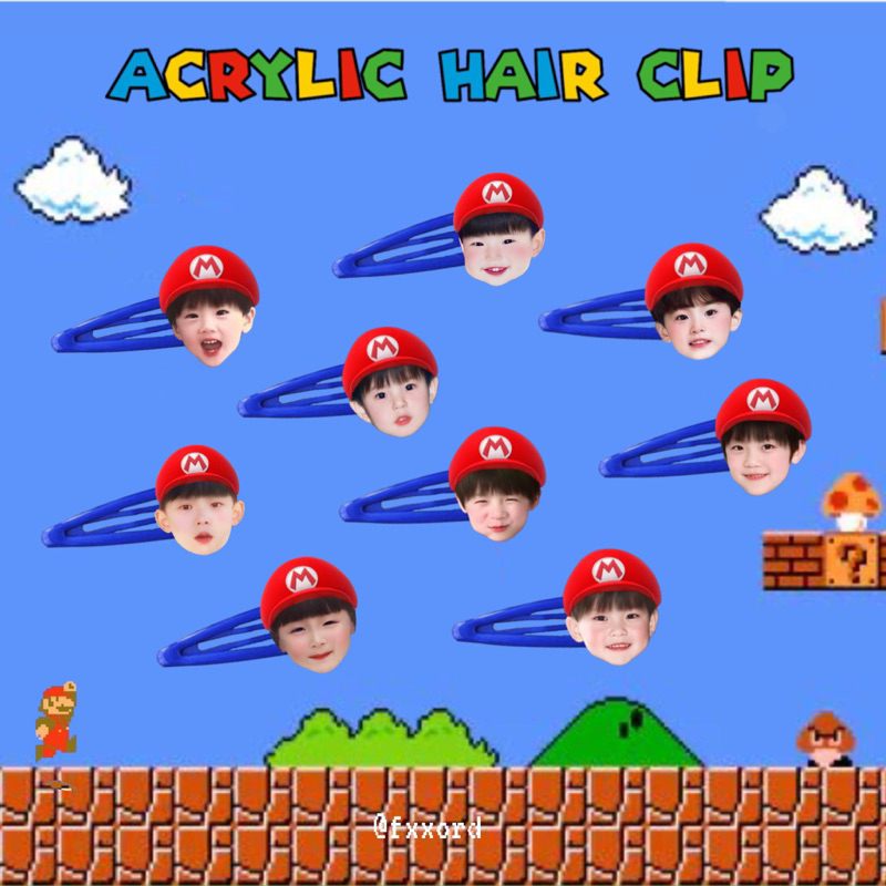 Acrylic hair clip mario dream/127 อะคลิลิคกิ้บ 4 cm. | Shopee Thailand