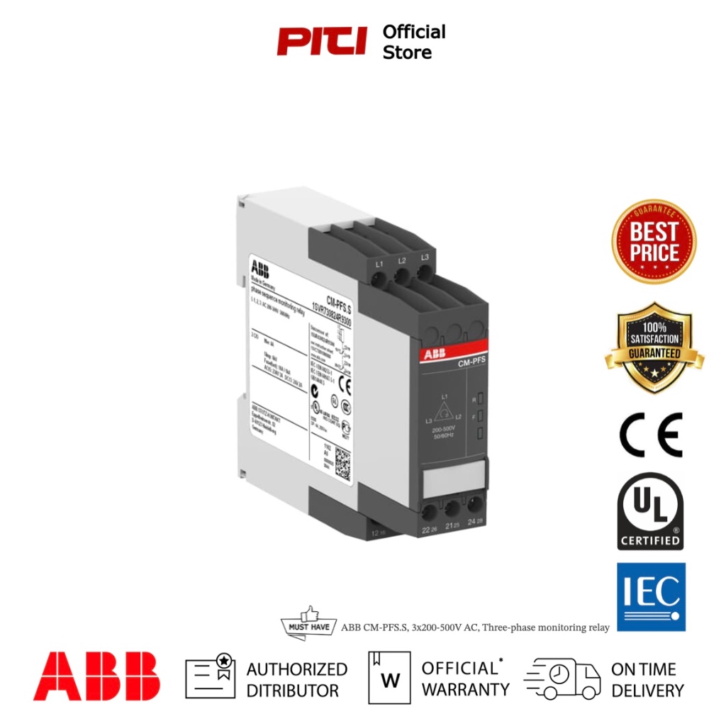 ABB CM-PFS.S, 3x200-500V AC, Three-phase monitoring relay # 1SVR730824R9300 (Pre Order 45 วัน ...