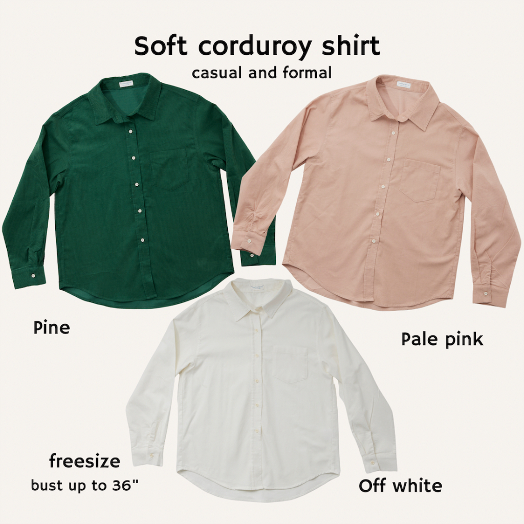 something Soft corduroy shirt | Shopee Thailand
