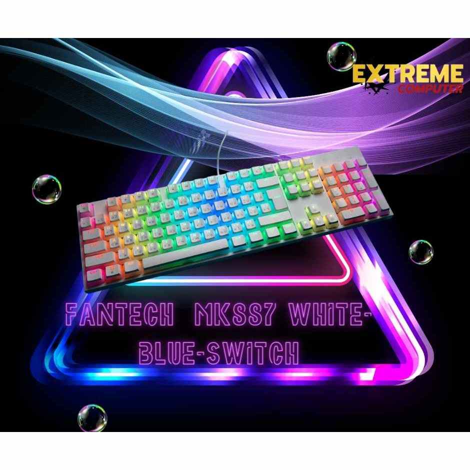 KEYBOARD FANTECH MK887 WHITE-BLUE-SWITCH | Shopee Thailand