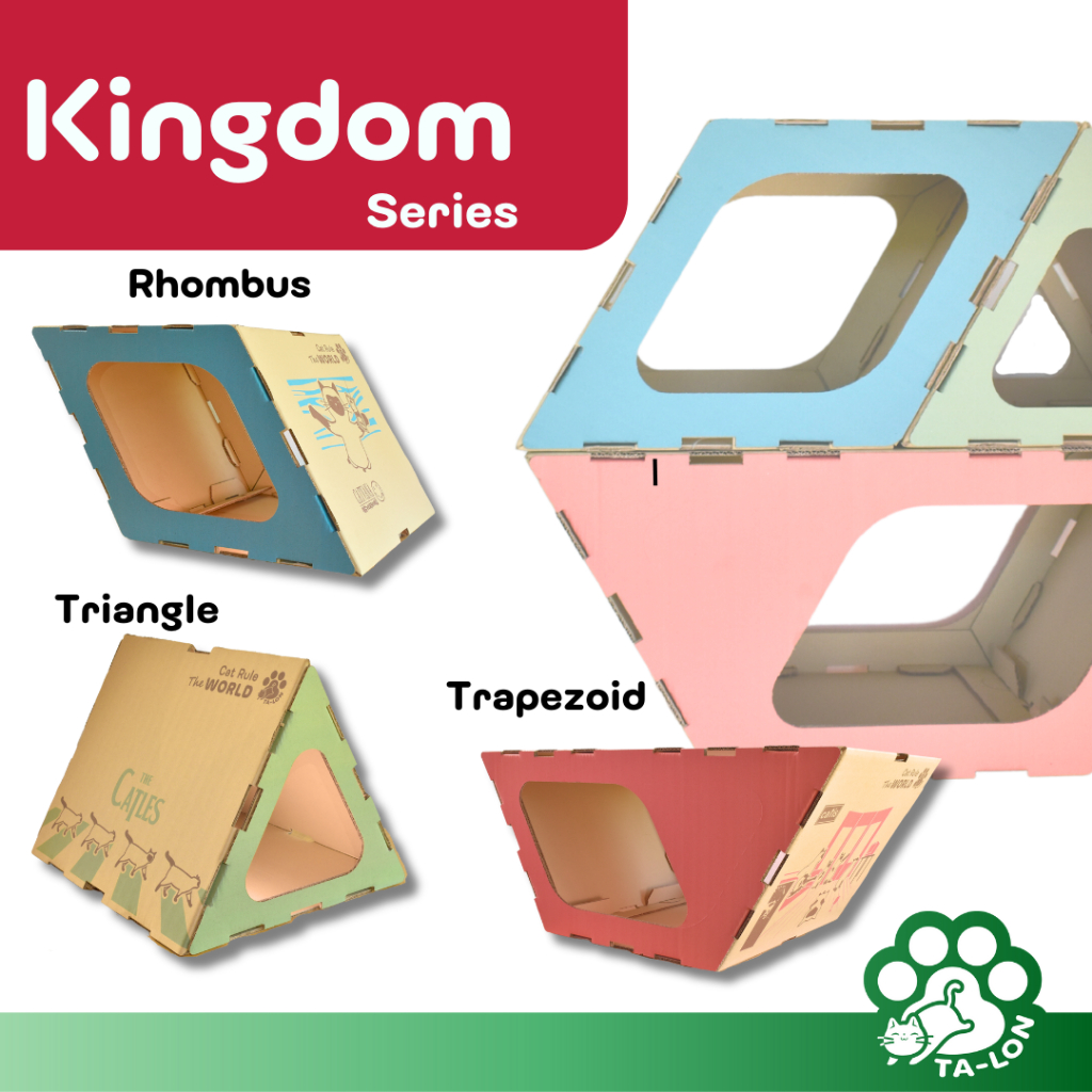 Kingdom Triangle บ้านแมว สีเขียว(ทรงสามเหลี่ยม) ขนาด 35x41x30.5 cm ...