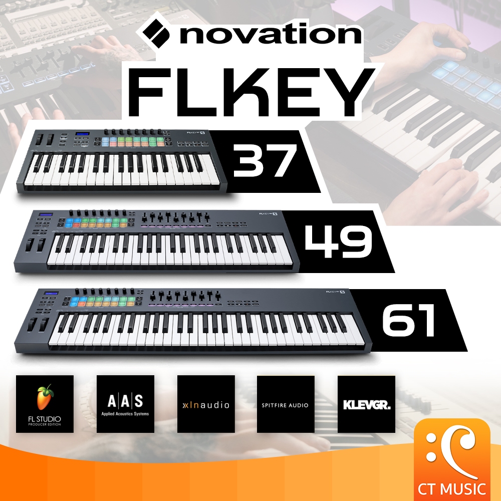 Novation FLKEY 37 / 49 / 61 / Mini MK3 Midi Keyboard คีย์บอร์ดใบ้ FL ...