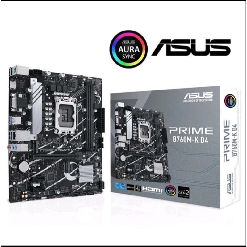 MAINBOARD (เมนบอร์ด)มือ2 ใช้งานไม่ถึง 1เดือน ASUS PRIME B760M-K D4-CSM (DDR4) (SOCKET LGA 1700 ...