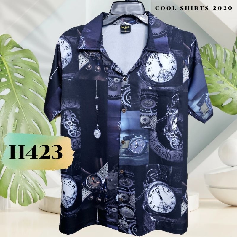 เสื้อฮาวาย ผ้าไหมอิตาลี H423 | Shopee Thailand